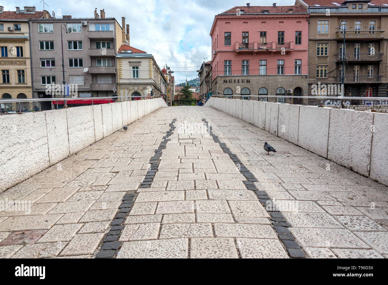 Latin Bridge, the site where World War I began, in the center of ...