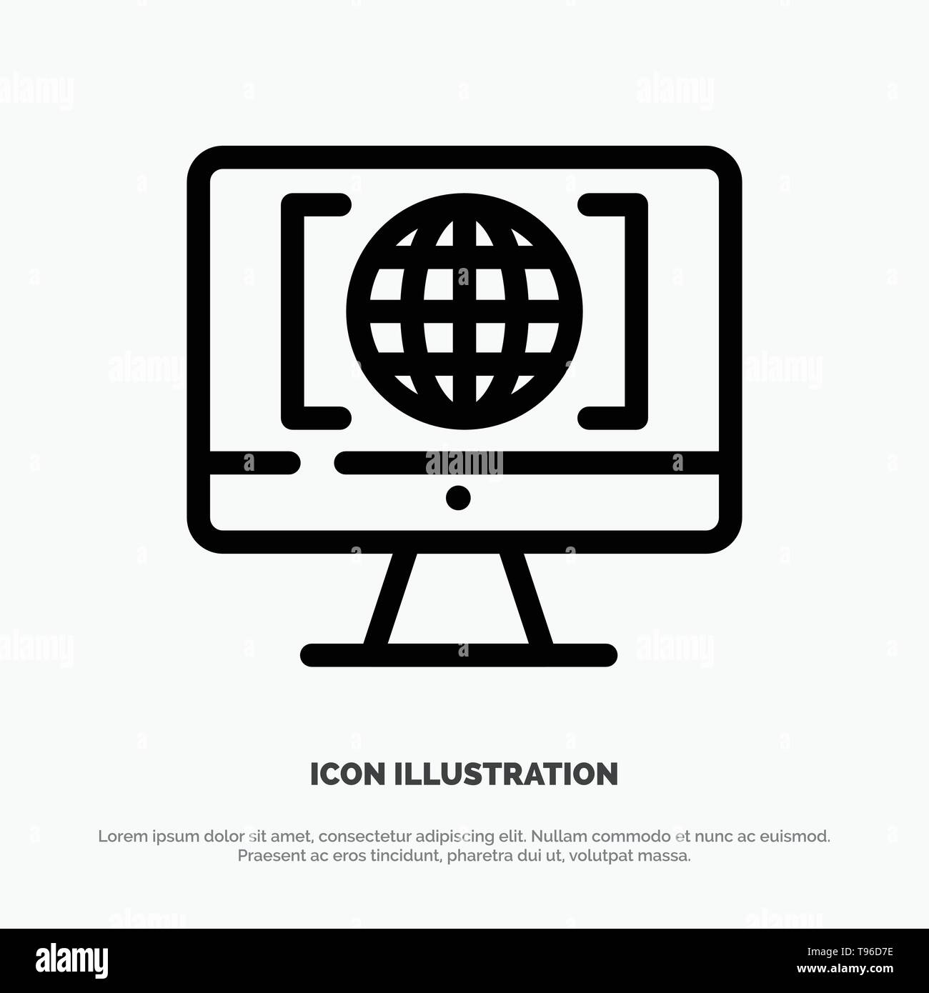 3d laptop computer world globe Stock Vector Images - Alamy