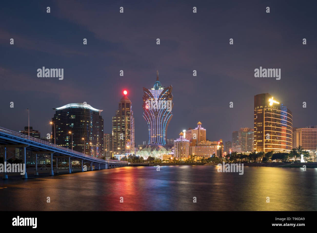 Image of Macau (Macao), China. Skyscraper hotel and casino building at ...