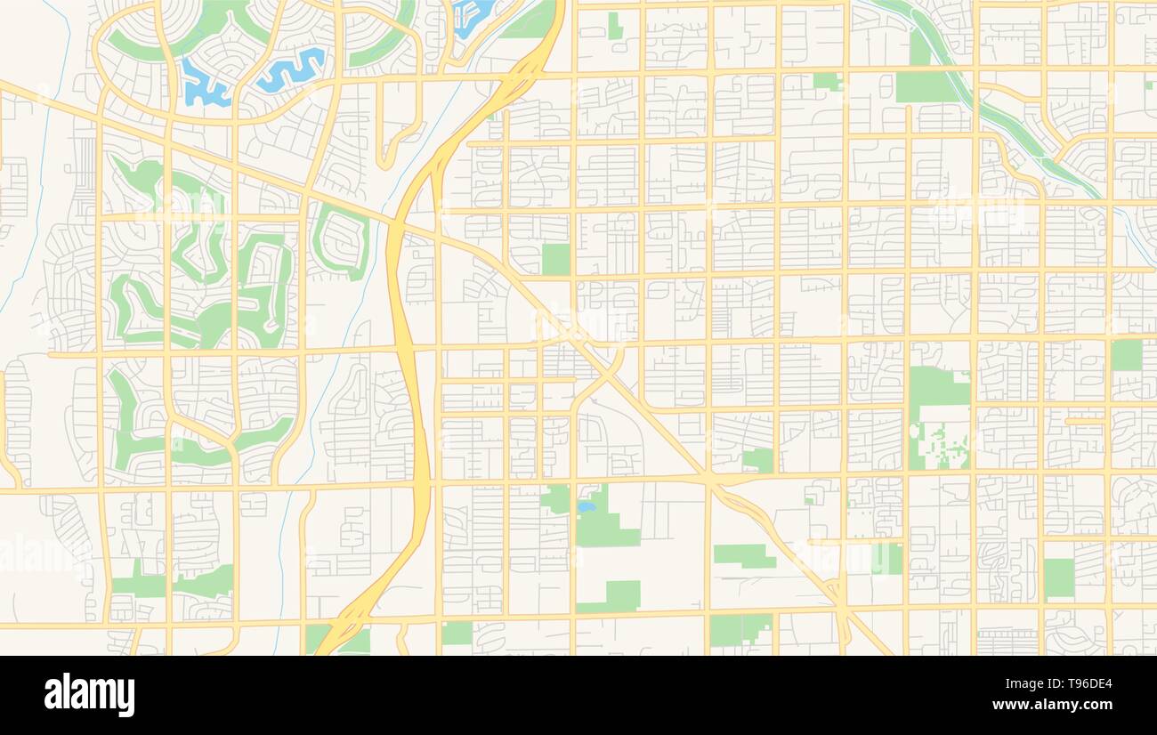Empty vector map of Peoria, Arizona, USA, printable road map created in ...