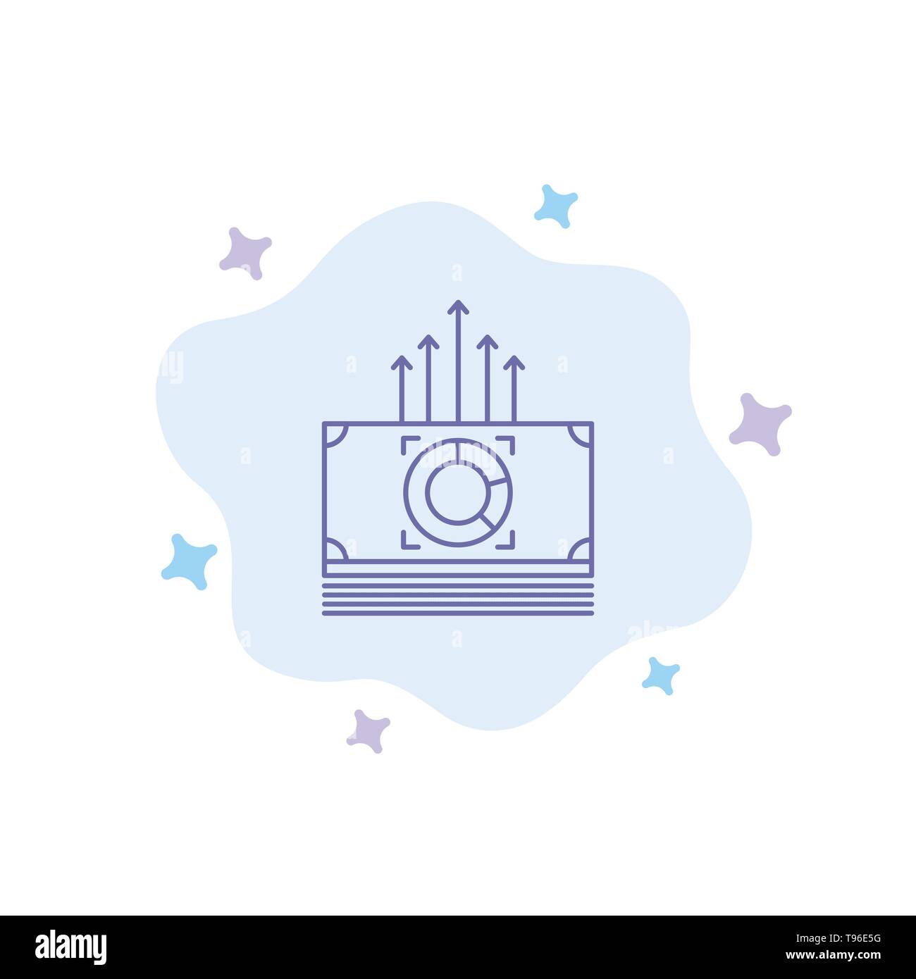 Money, Bundle, Bucks, Transfer Blue Icon on Abstract Cloud Background ...