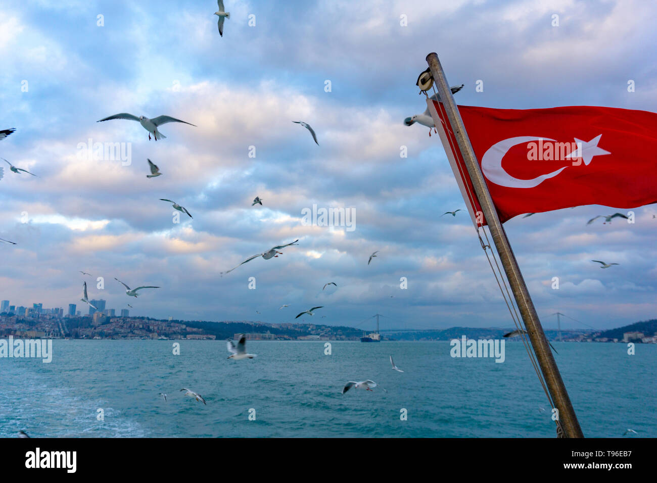 Waving turkish flag hi-res stock photography and images - Alamy