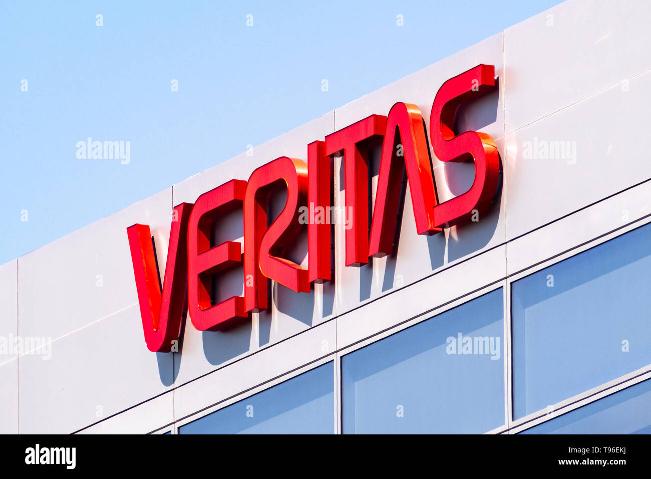 May 8, 2019 Santa Clara / CA / USA - Veritas logo on the facade of the ...
