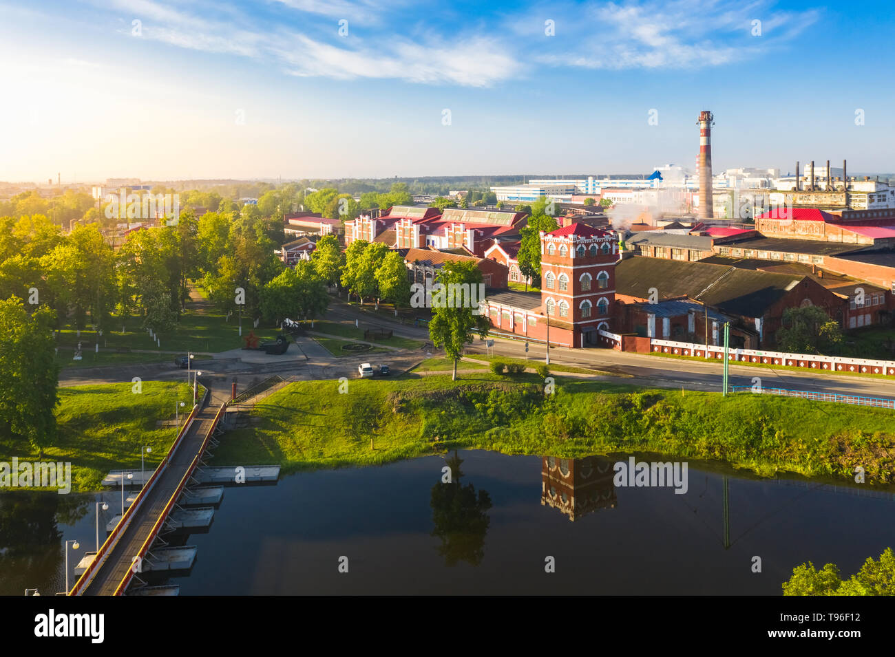 A 19th century paper mill on a river within the city of Dobrush ...