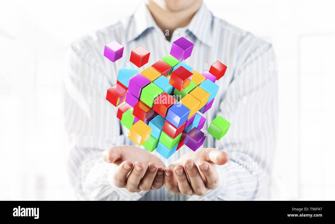 Concept of technology integration and innovation presented by cube ...