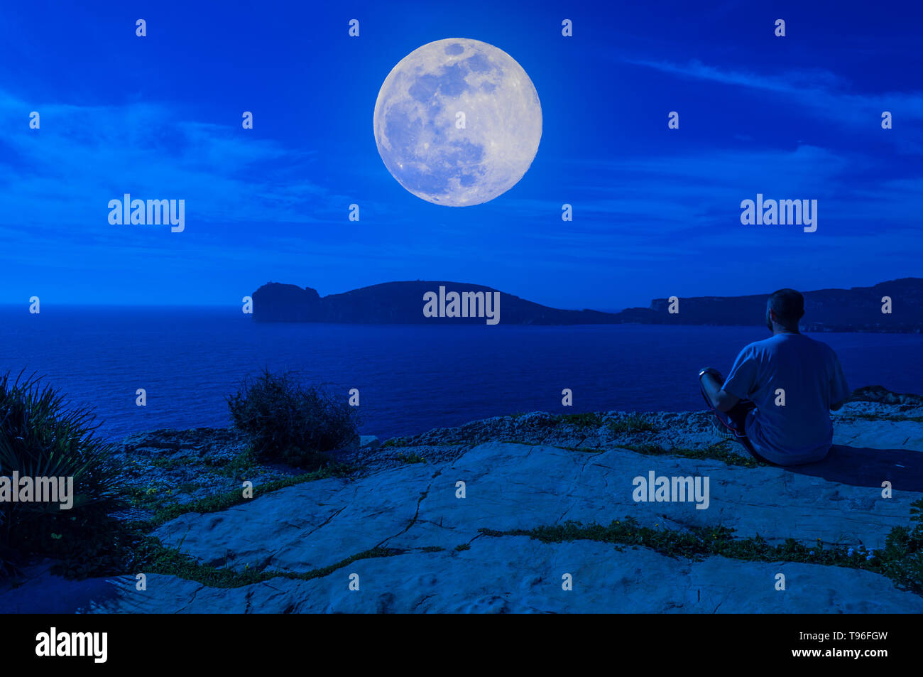Staring at the moon hi-res stock photography and images - Alamy