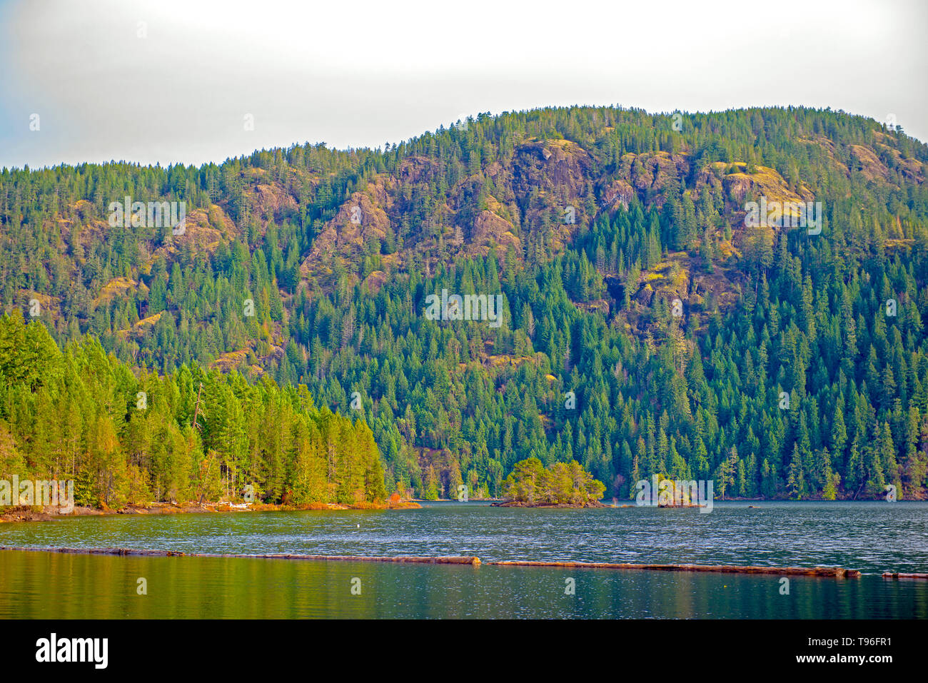 View of Gordon Bay Park in Cowichan Lake during the fall, taken on ...