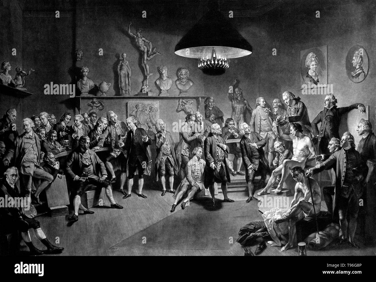 William Hunter's life class for the Royal Academy of Art at old ...