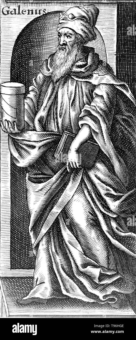 Galen holding book and ointment jar. Galen (131-201) was born in Asia ...