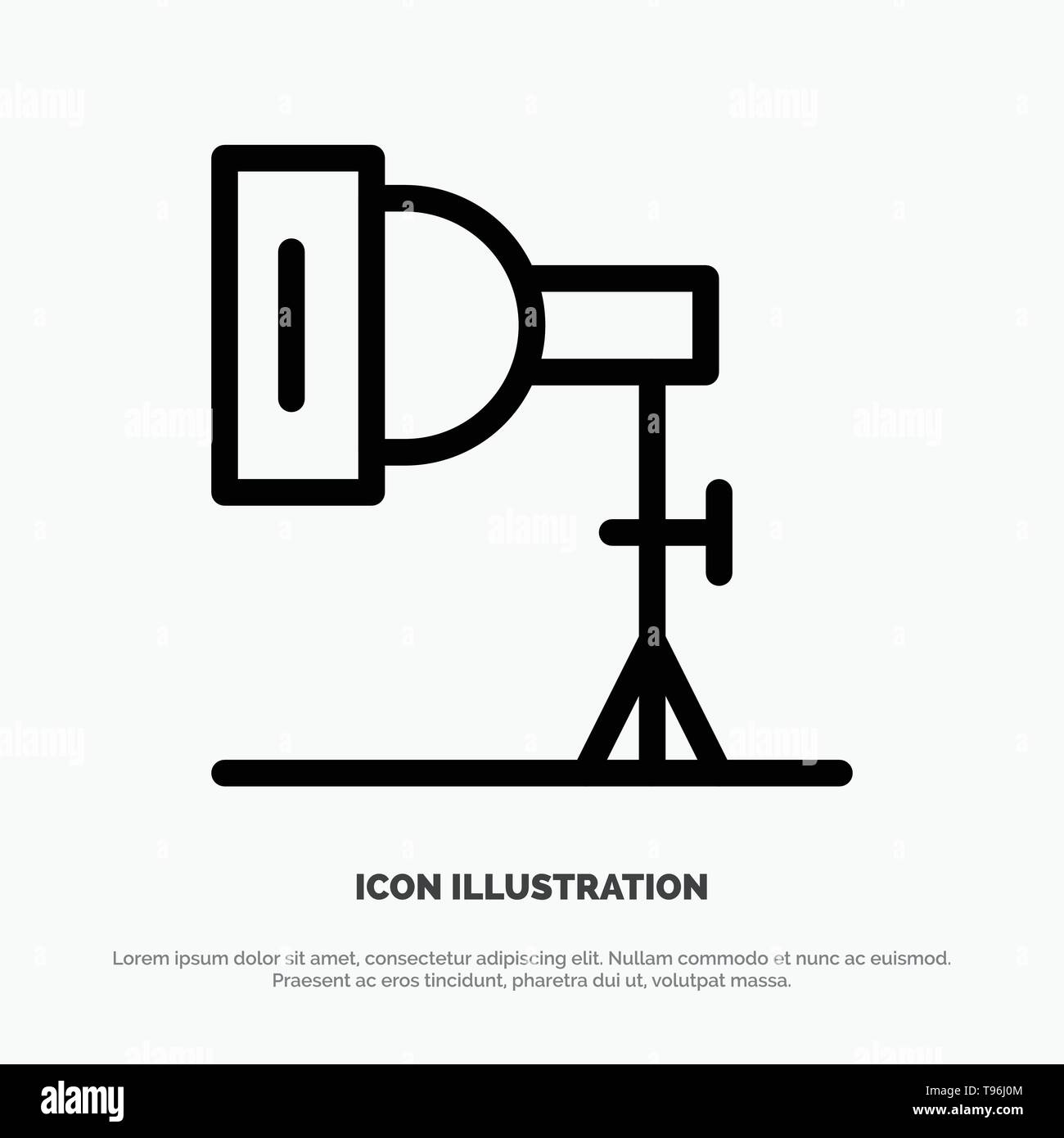 Studio light and tripod Stock Vector Images - Alamy