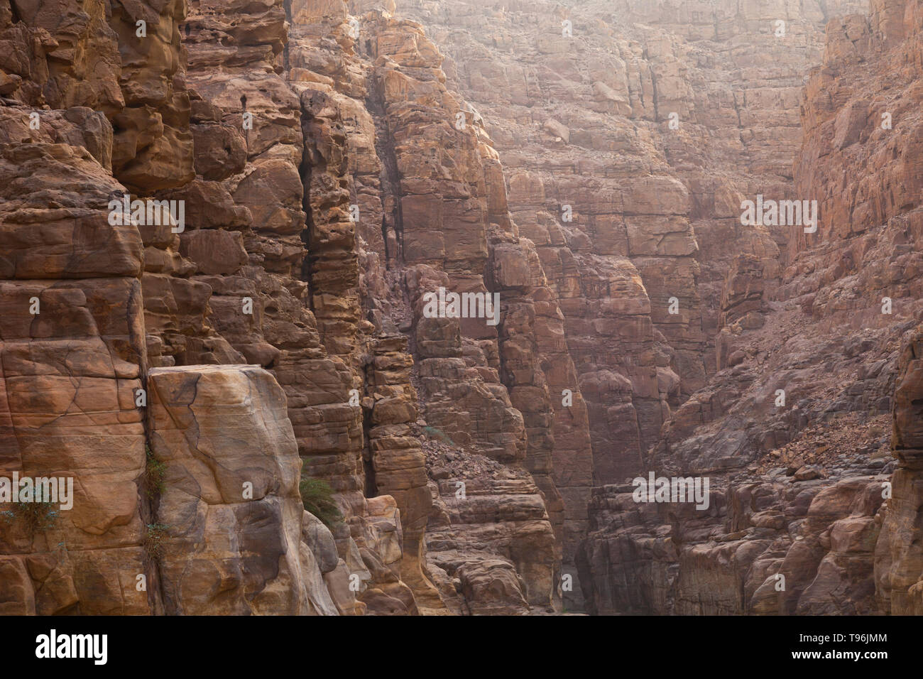 Cañón. Reserva Natural de Mujib. Valle del Rift. Mar Muerto. Jordania ...