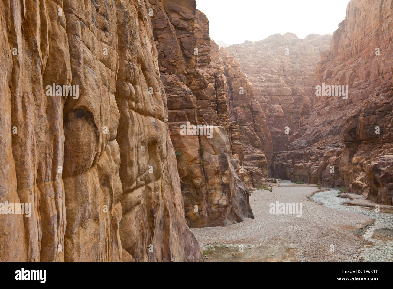Cañón. Reserva Natural de Mujib. Valle del Rift. Mar Muerto. Jordania ...