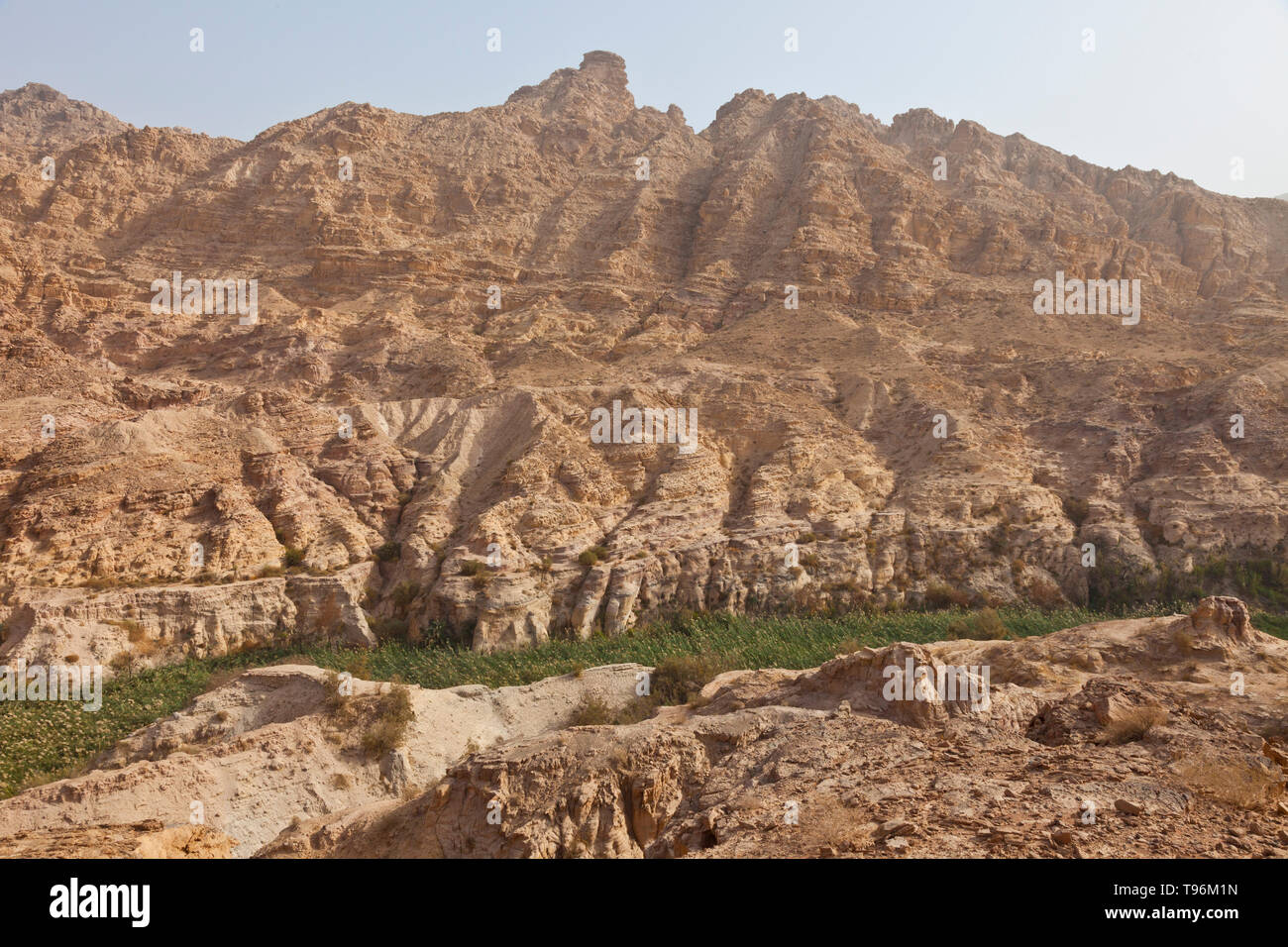 Cañón en Fifa. Valle del Rift. Mar Muerto. Jordania, Oriente Medio ...