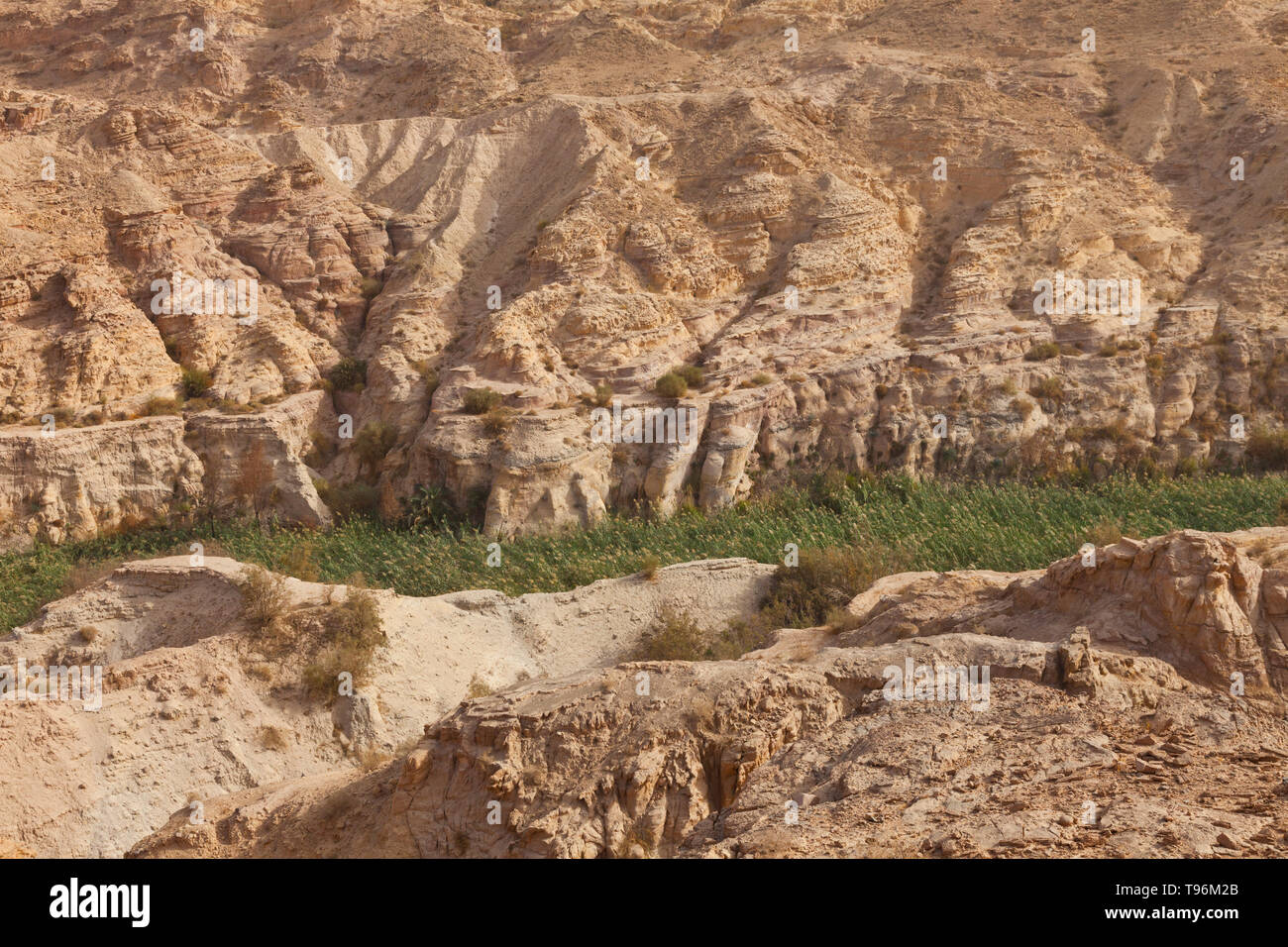 Cañón en Fifa. Valle del Rift. Mar Muerto. Jordania, Oriente Medio ...