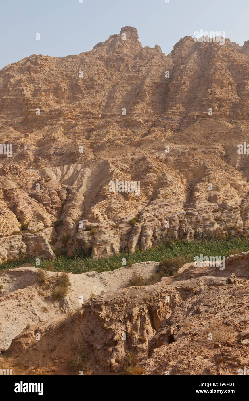Cañón en Fifa. Valle del Rift. Mar Muerto. Jordania, Oriente Medio ...