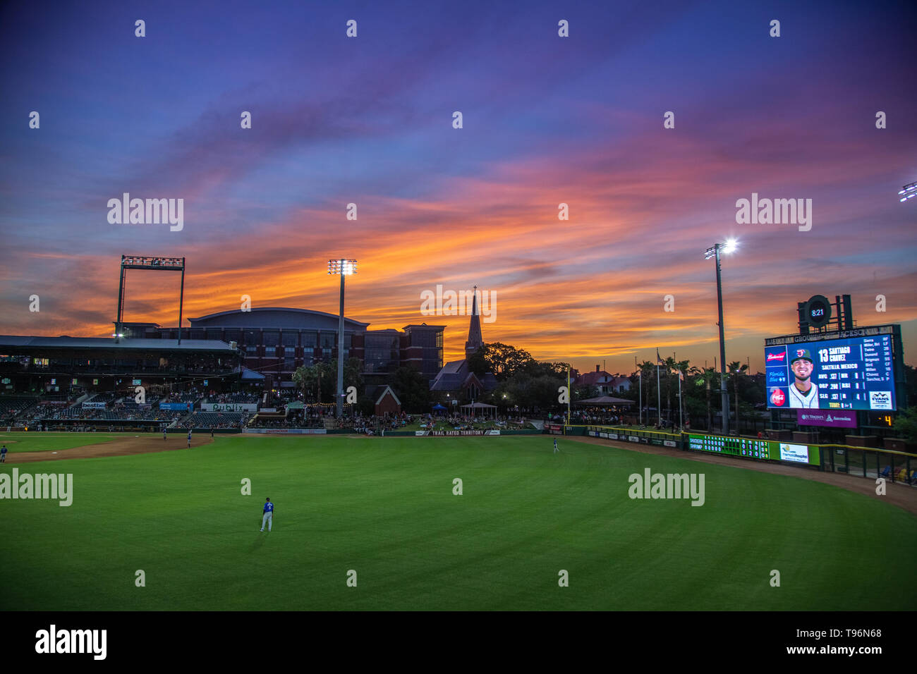 Baseball Grounds Sunset Stock Photo - Alamy