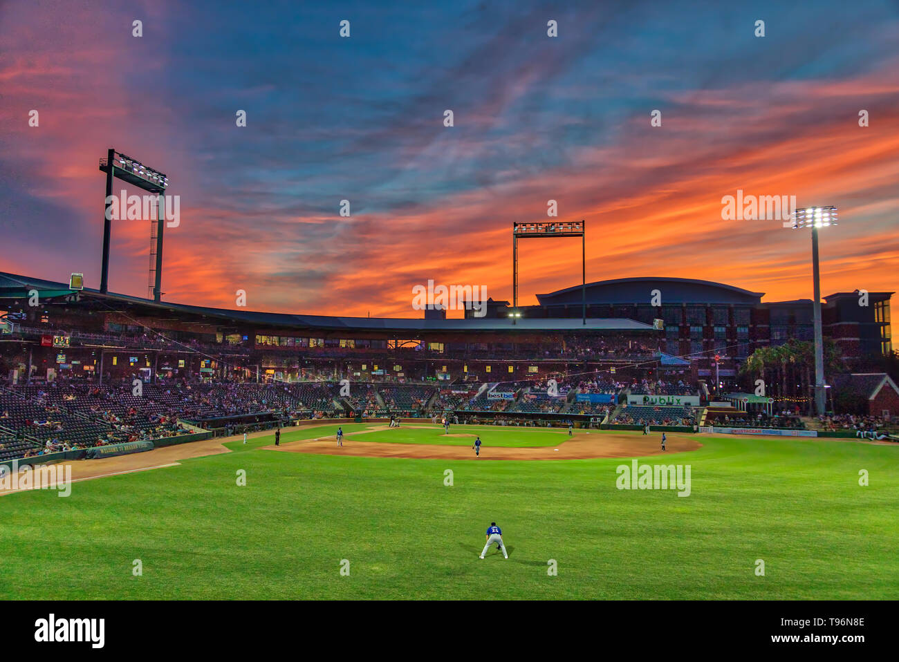 Beautiful baseball field sunset hi-res stock photography and images - Alamy