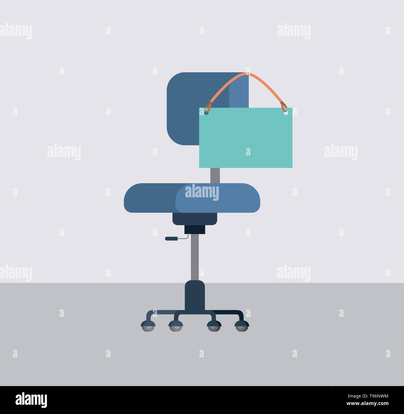 office chair iwith label hanging Stock Vector Image & Art - Alamy