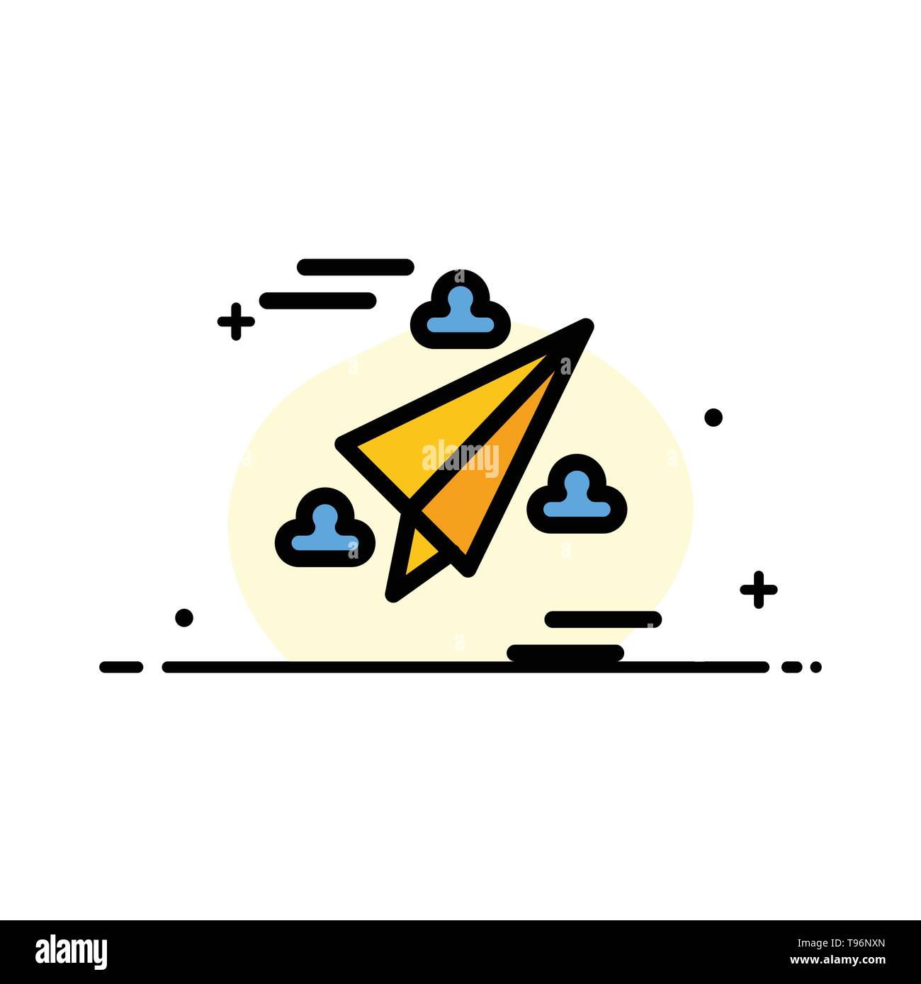 Symbol flying airplane vector image Stock Vector Images - Alamy