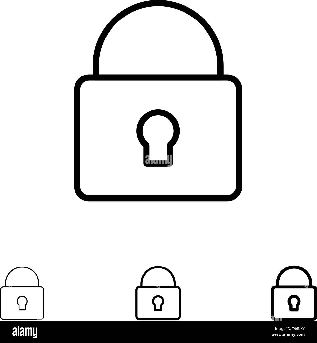 Locked secure key lock Black and White Stock Photos & Images - Alamy