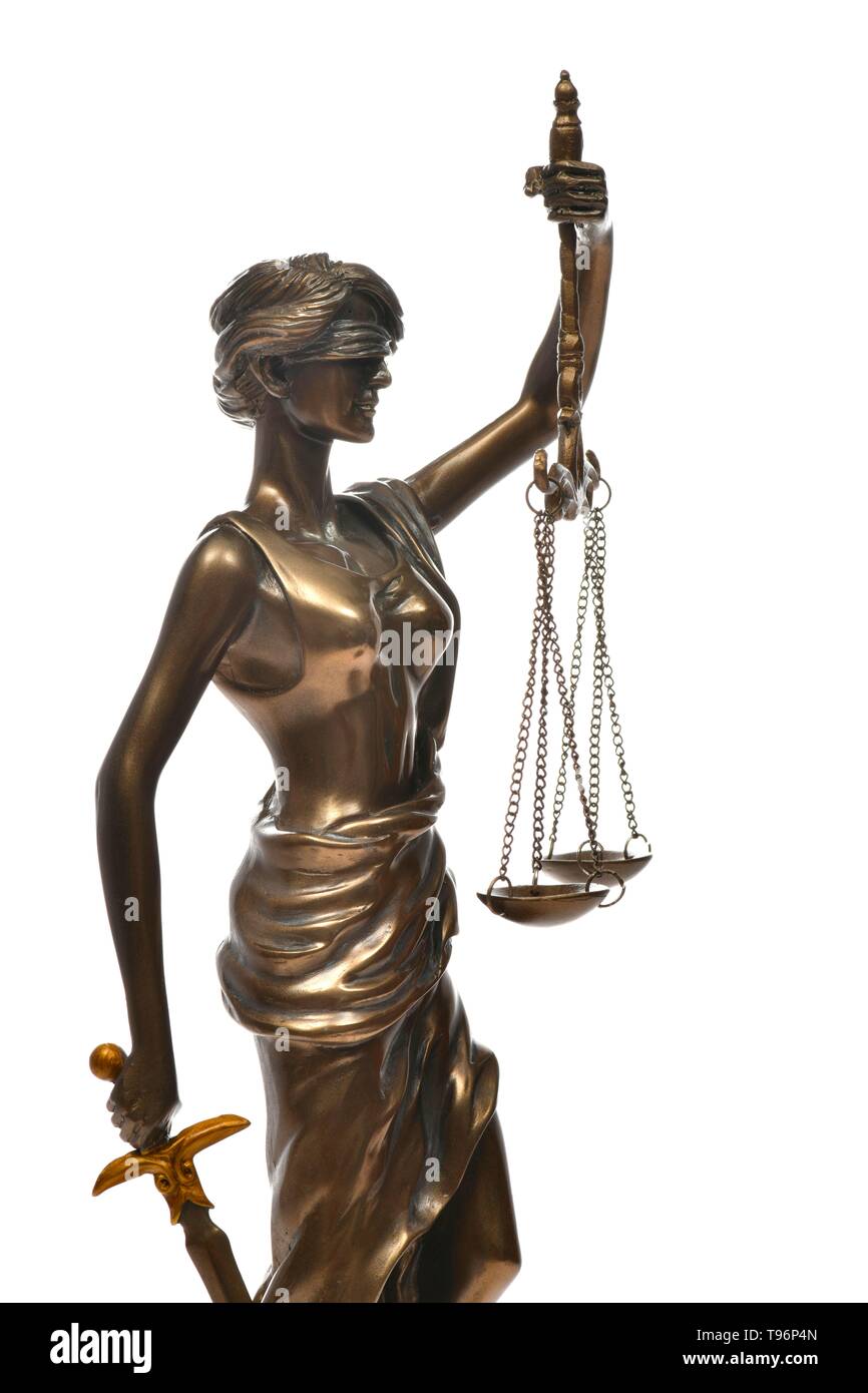 Figure of Justitia with scales, Germany Stock Photo - Alamy