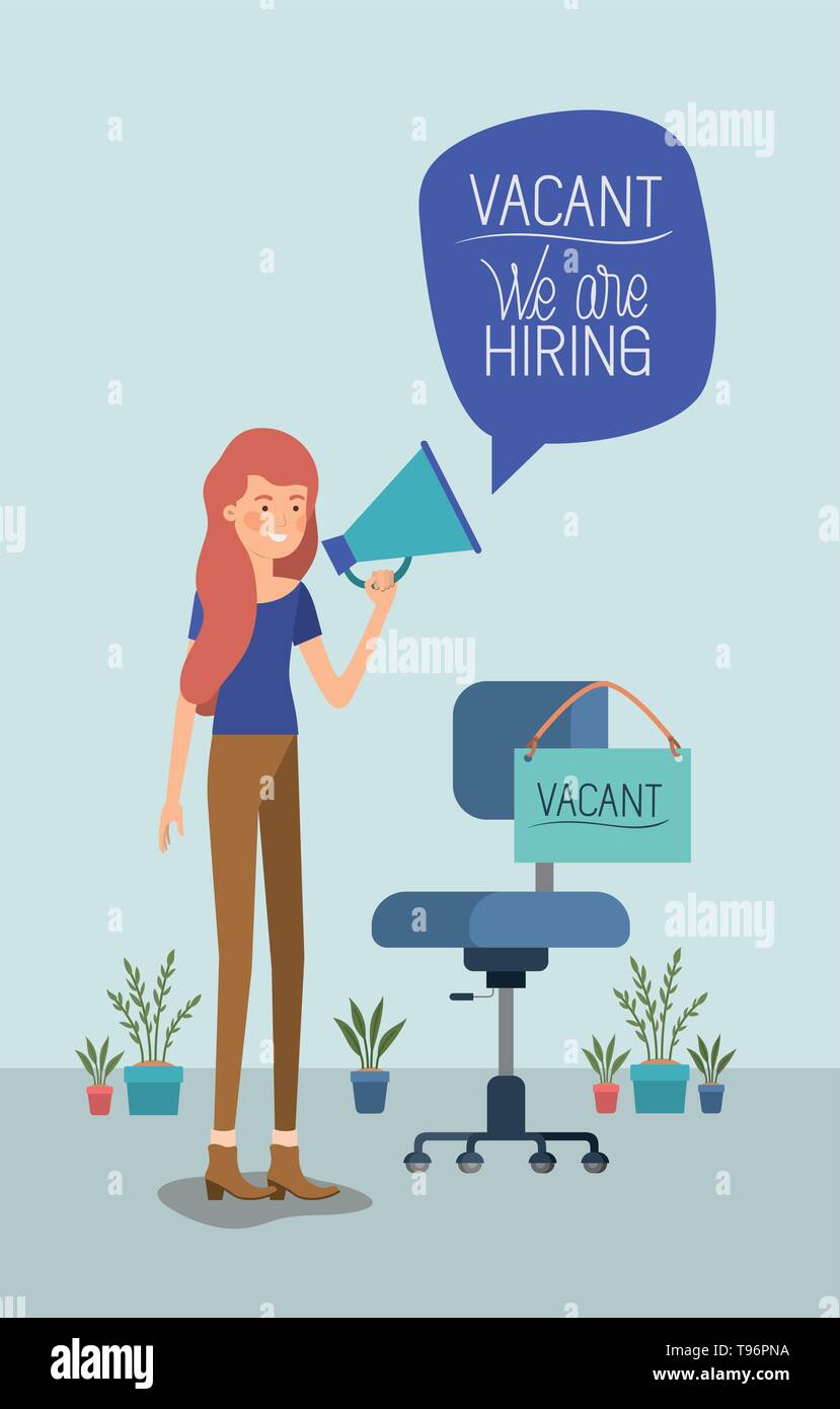 woman using megaphone with we are hiring message Stock Vector Image ... woman using megaphone with we are hiring message Stock Vector Image ...