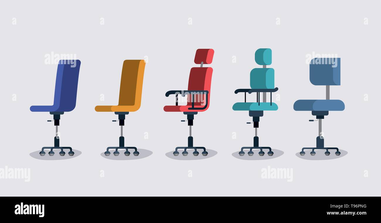 office chairs set styles Stock Vector Image & Art - Alamy