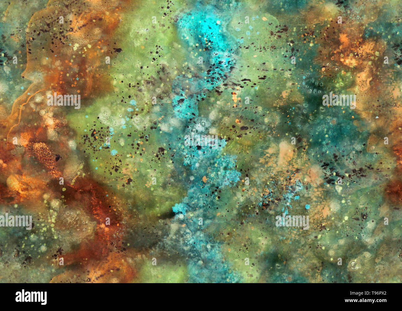 Hand painted Watercolor luminous iridescent seamless pattern. Texture ...