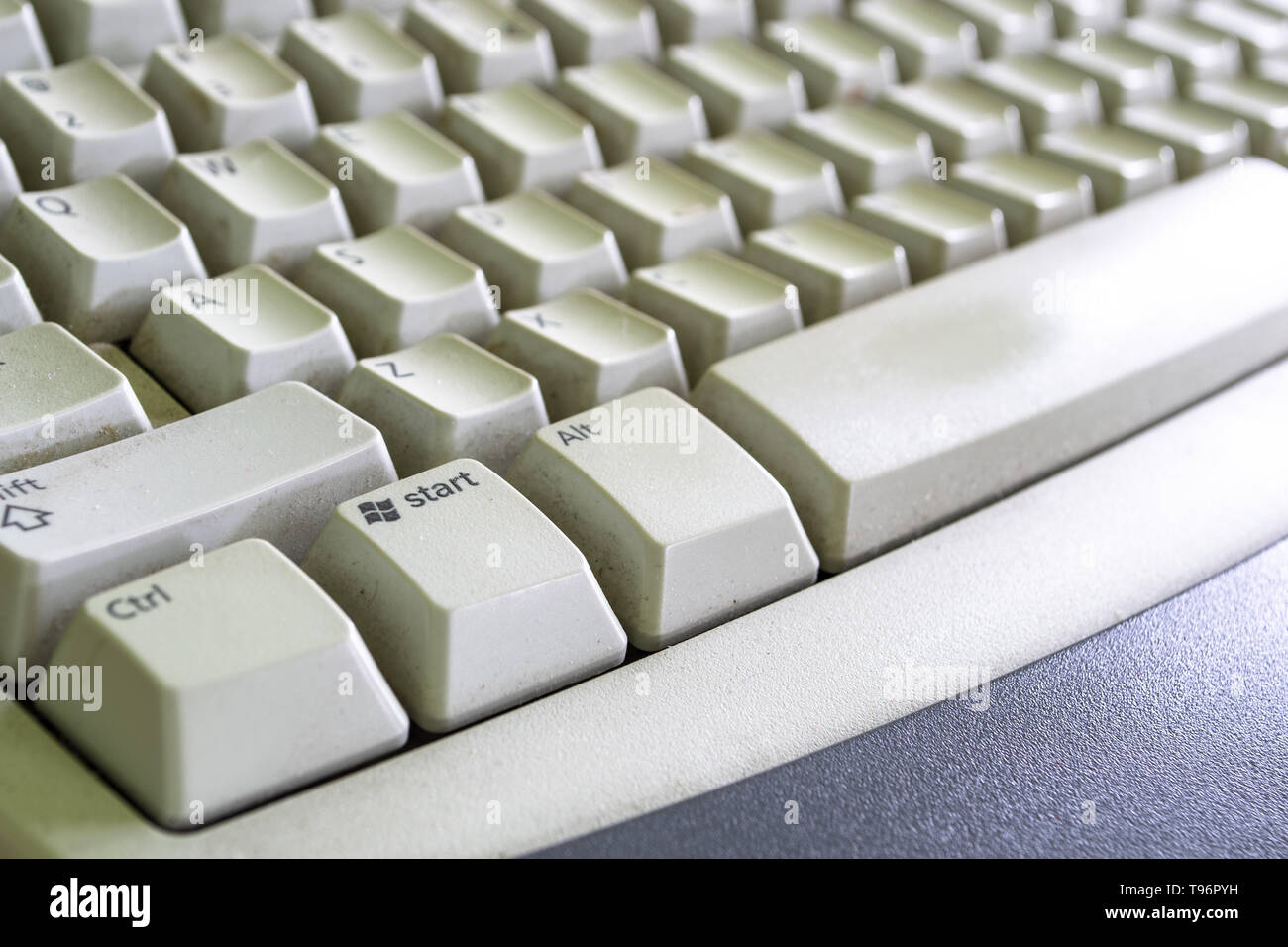 Redmond, Washington DC, USA - May 02, 2019: Old and dusty PC keyboard ...