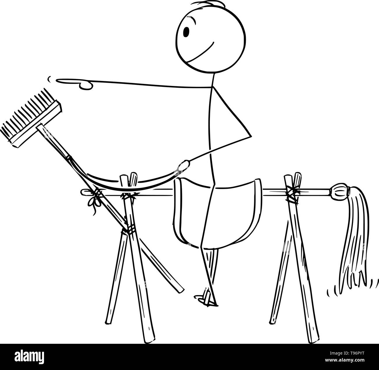 Vector cartoon stick figure drawing conceptual illustration of man or ...