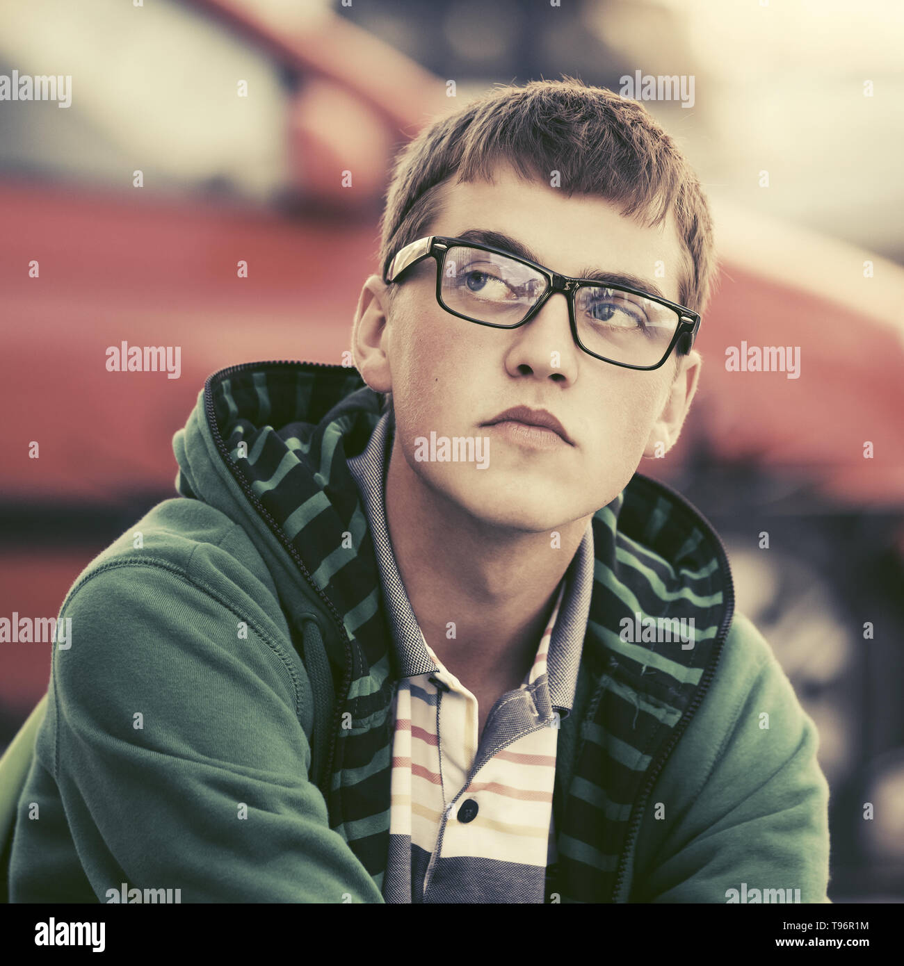 Teen wearing life jacket hi-res stock photography and images - Alamy
