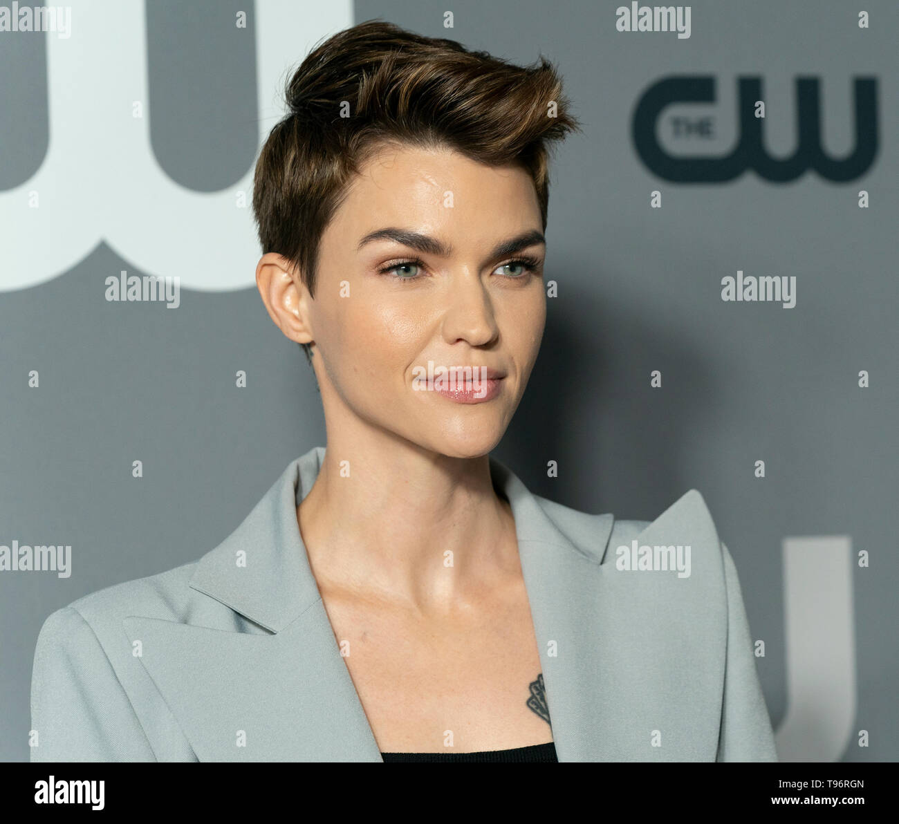 Ruby Rose wearing dress by MISBEHAVE MISBHV attends CW Network Upfornt ...
