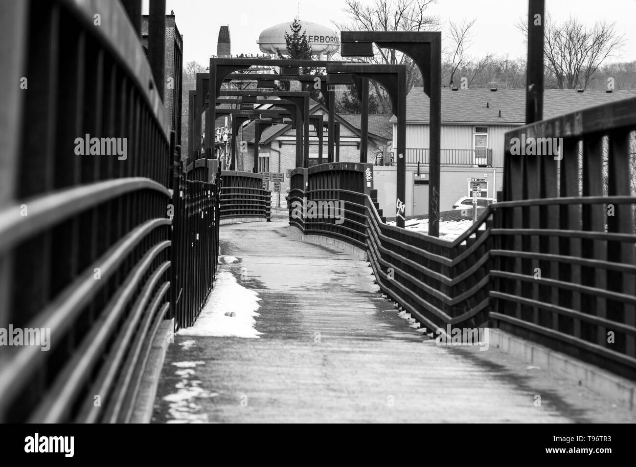 Iron bridge pathway Stock Photo - Alamy