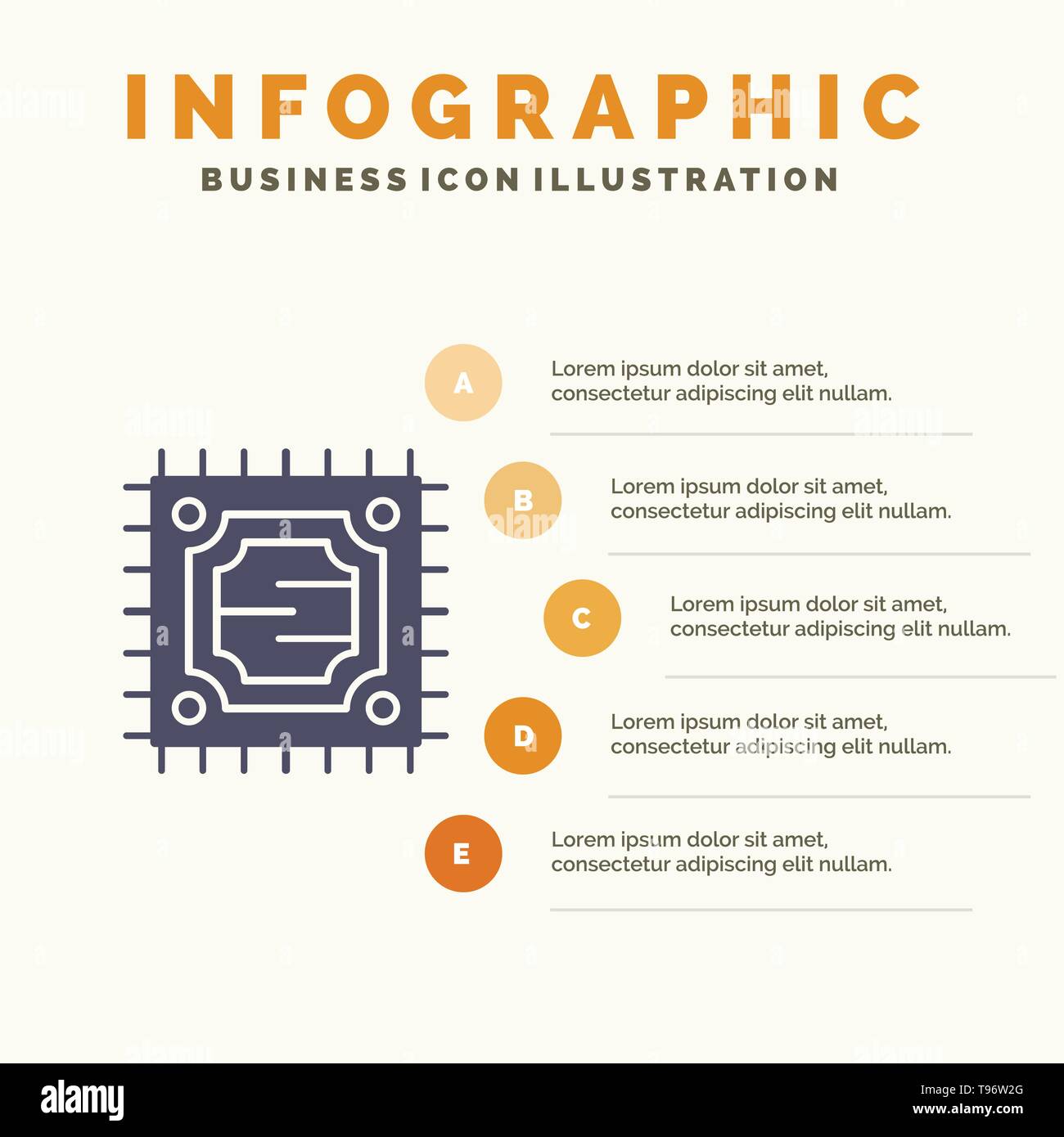Computer hardware infographics motherboard cpu hi-res stock photography ...