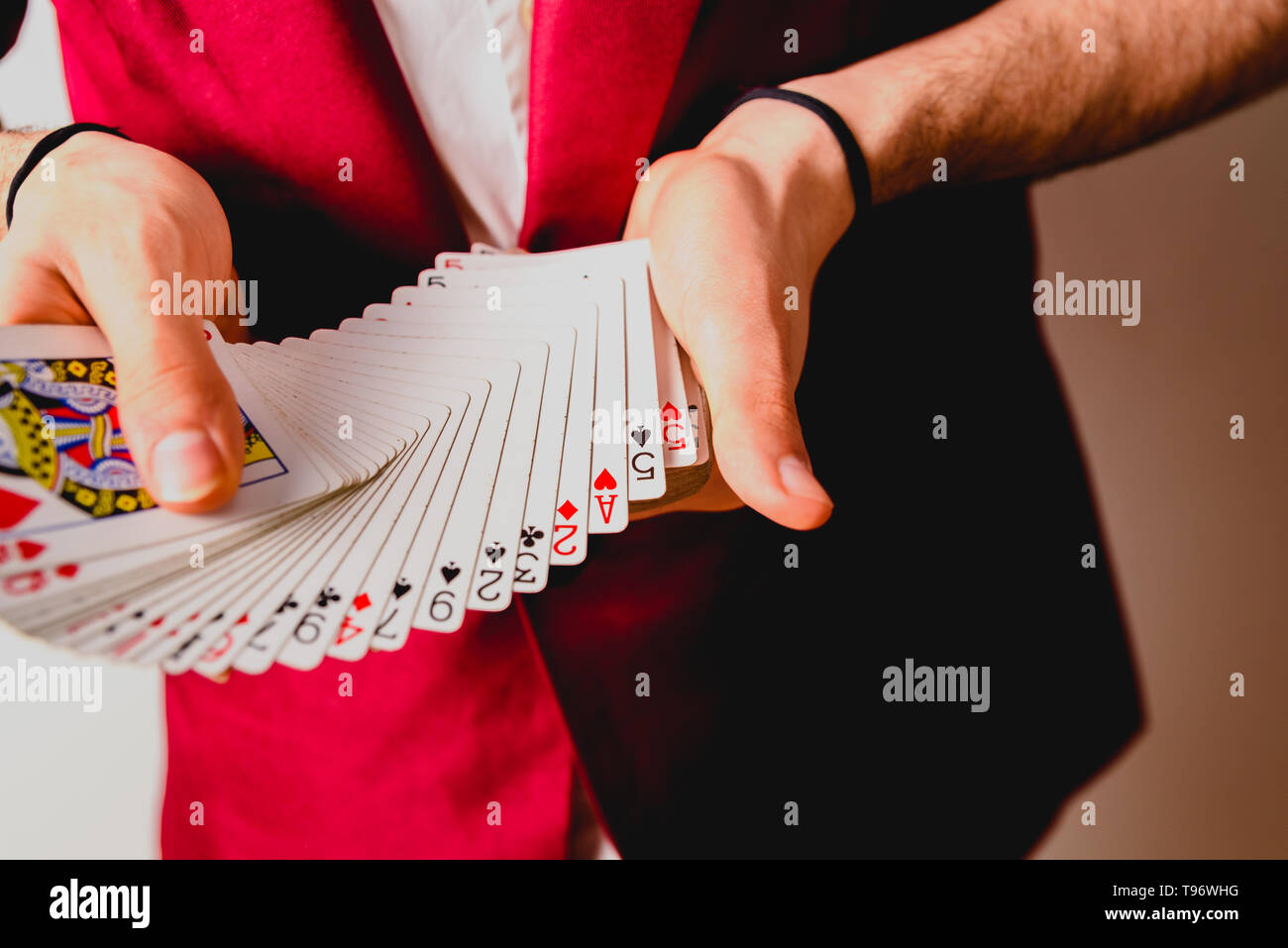 Magician suit hands hi-res stock photography and images - Alamy