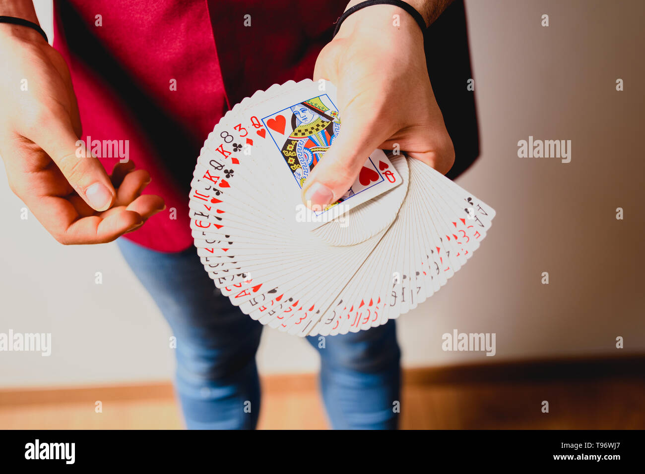 Magician suit hands hi-res stock photography and images - Alamy