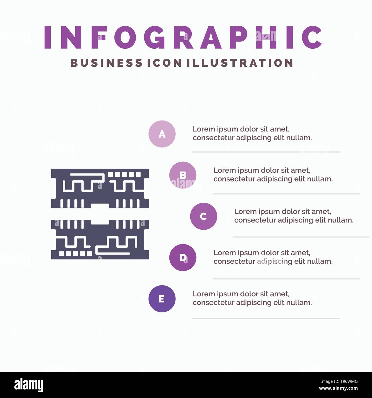 Computer hardware infographics motherboard cpu hi-res stock photography ...