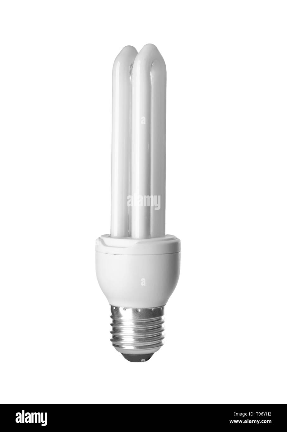 Modern light bulb on white background Stock Photo - Alamy