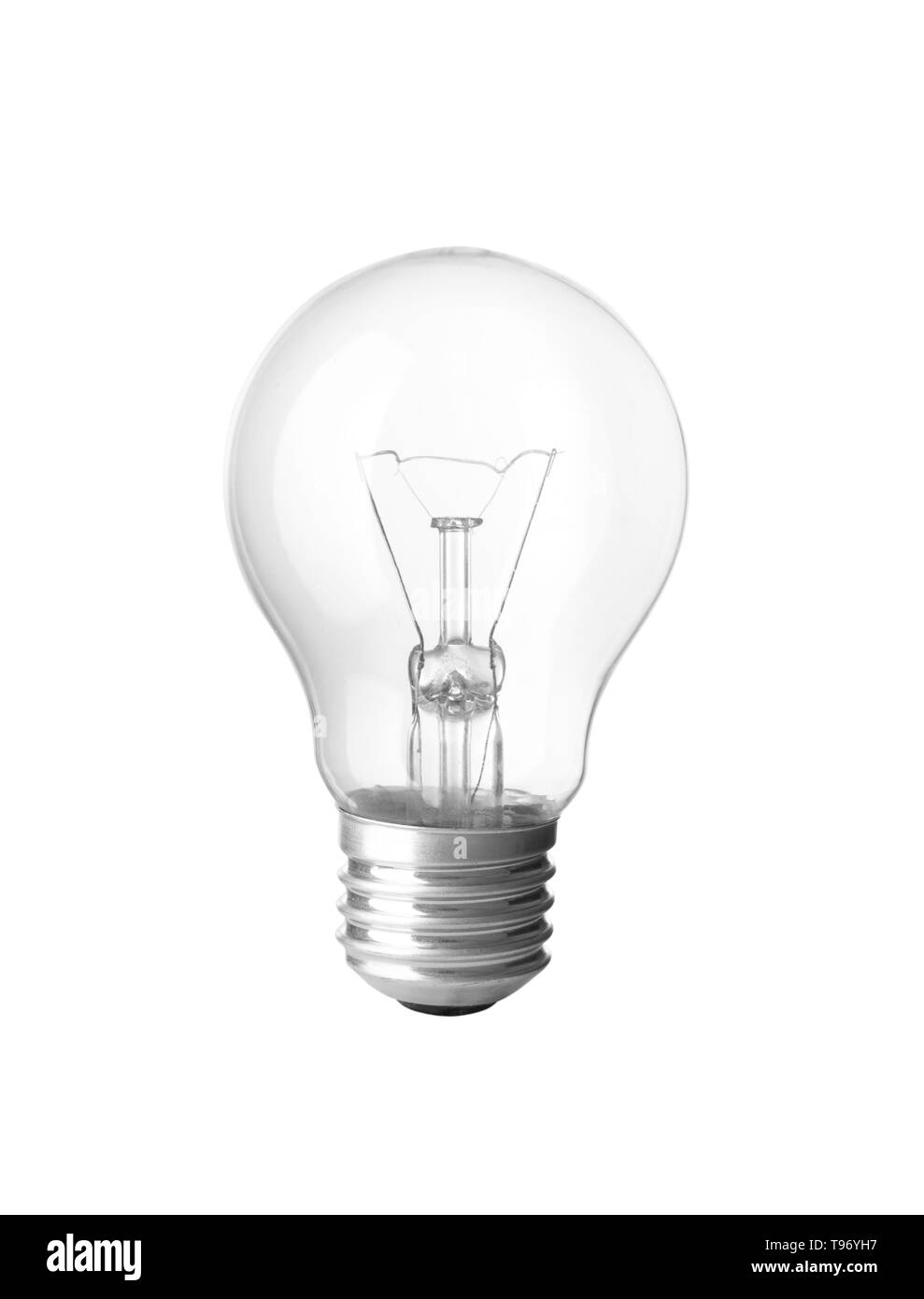 Light bulb on white background Stock Photo - Alamy