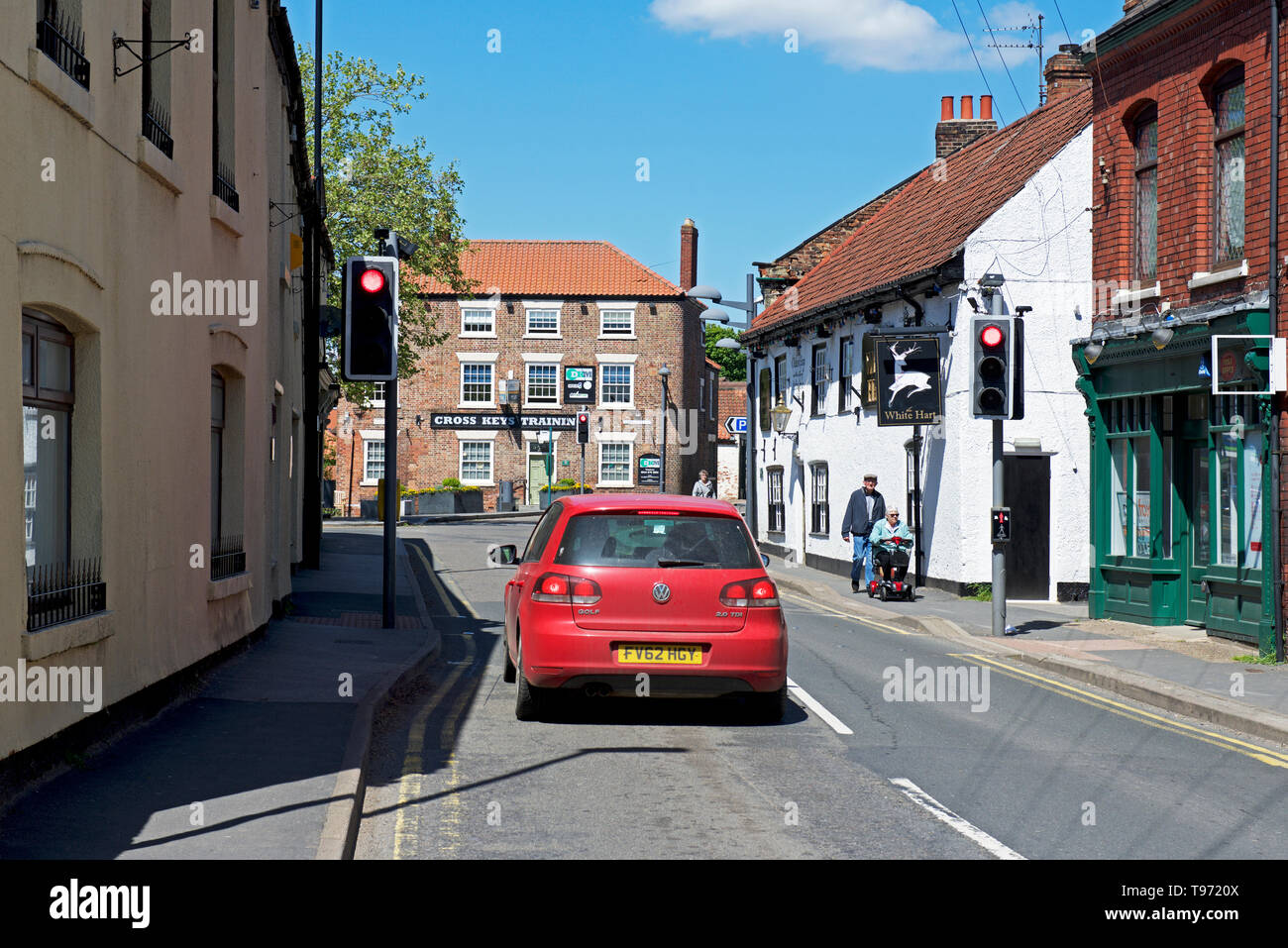 Car in the village of Crowle, North Lincolnshire, England UK Stock ...