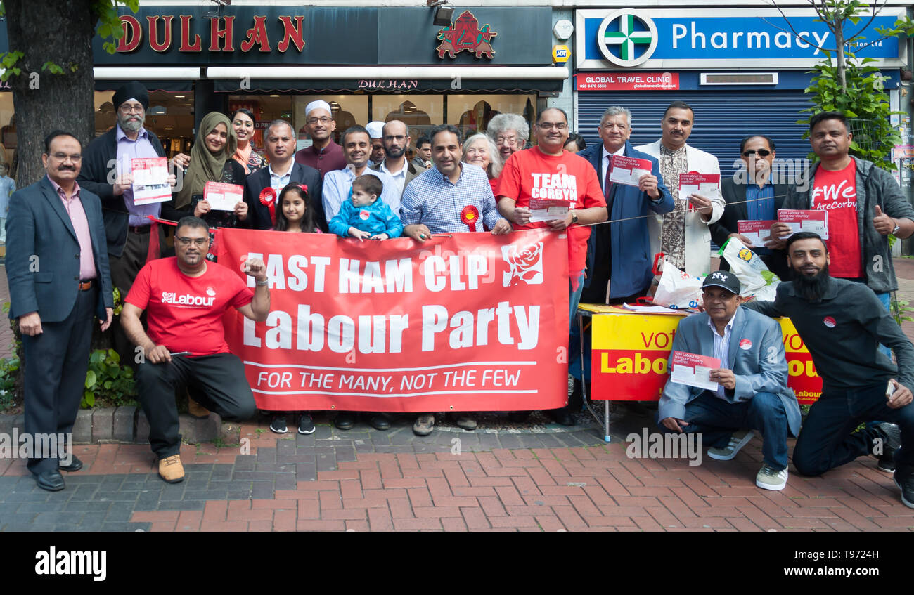 London, UK. 11 May 2019. The Labour Party campaigning for the London ...