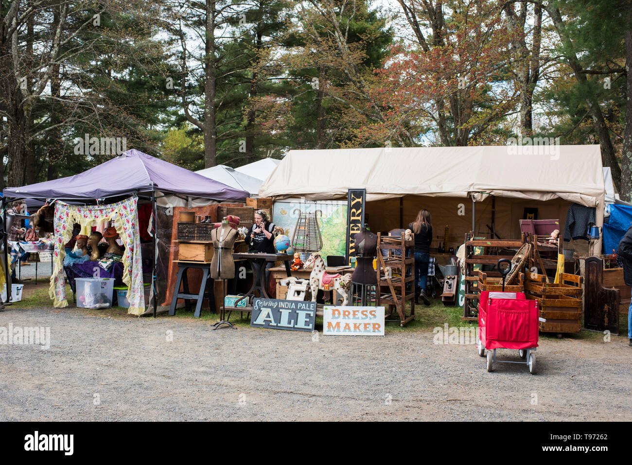 New York City, USA - May15, 2019: Brimfield Antique Market, Brimfield ...