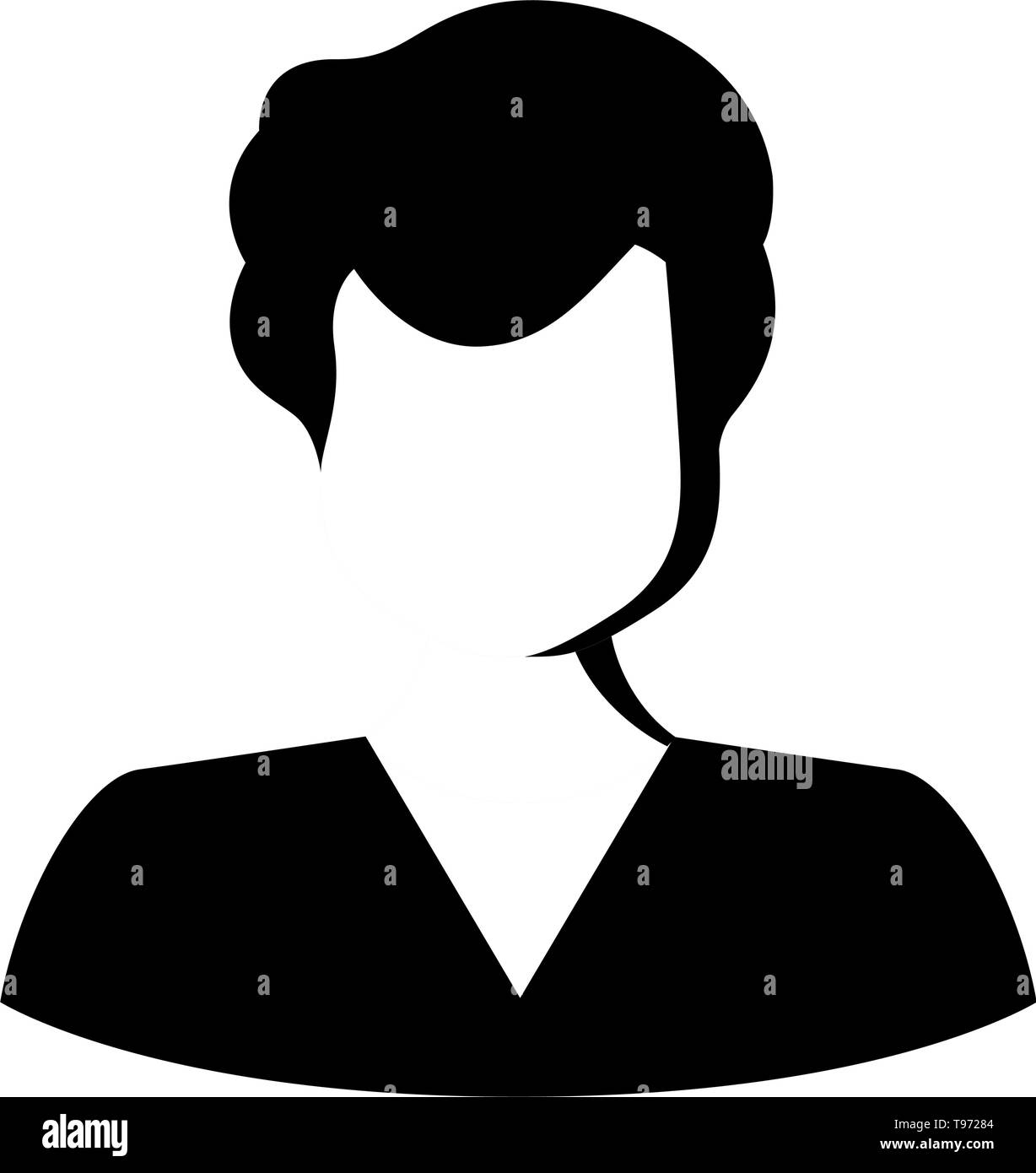 Avatar female woman social Black and White Stock Photos & Images - Alamy