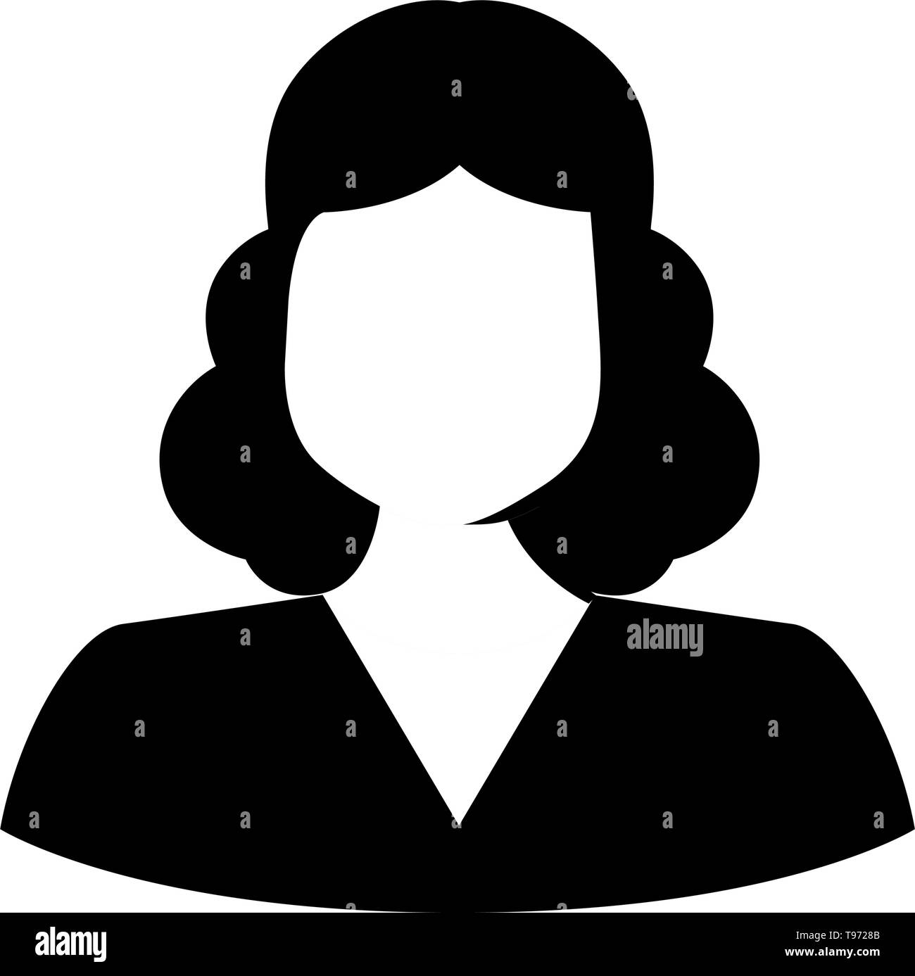 Wavy hair Stock Vector Images - Alamy