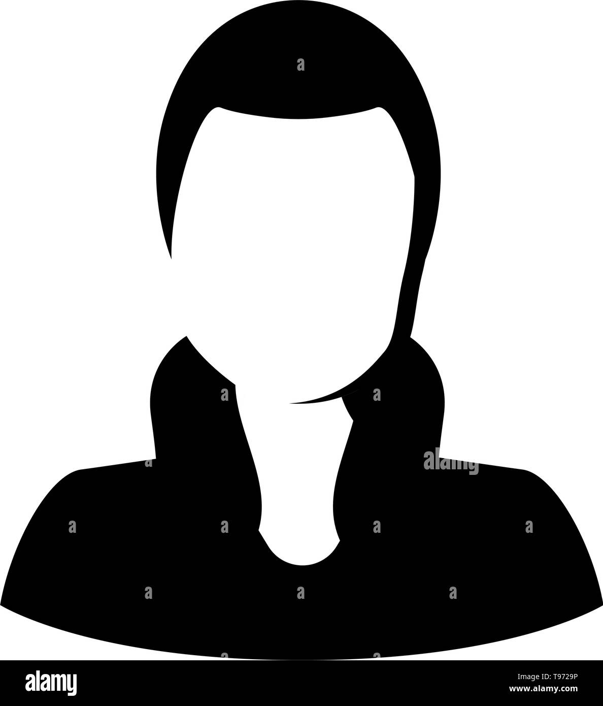 Isolated female collected hair avatar icon Stock Vector Image & Art - Alamy