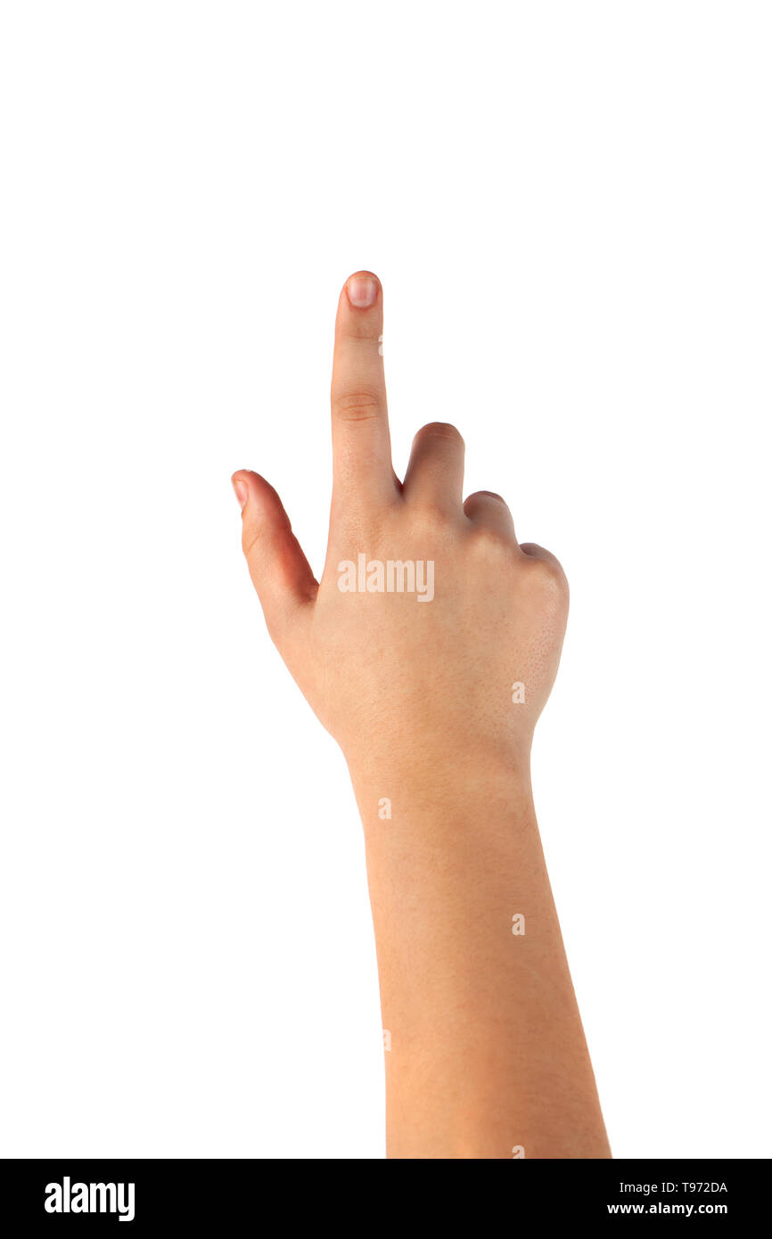 Woman Number 1 Hand Gesture High Resolution Stock Photography and ...