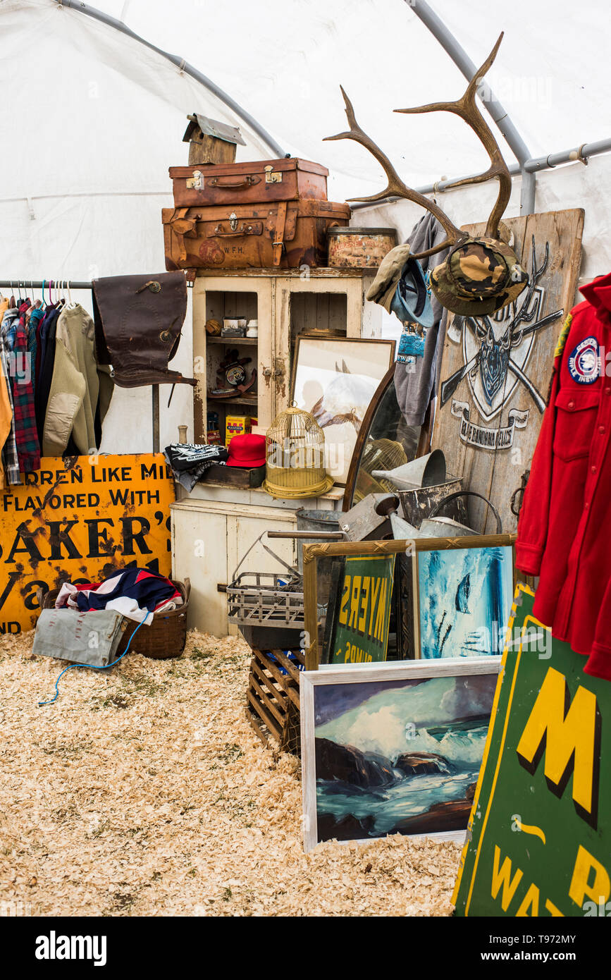 New York City, USA - May15, 2019: Brimfield Antique Market, Brimfield ...