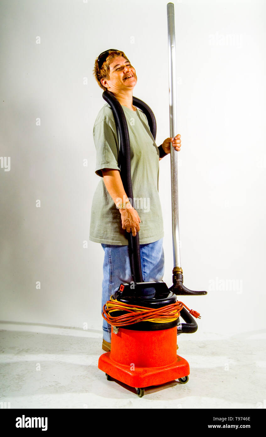 A proud and smiling railroad maintenance cleanup worker poses with her ...