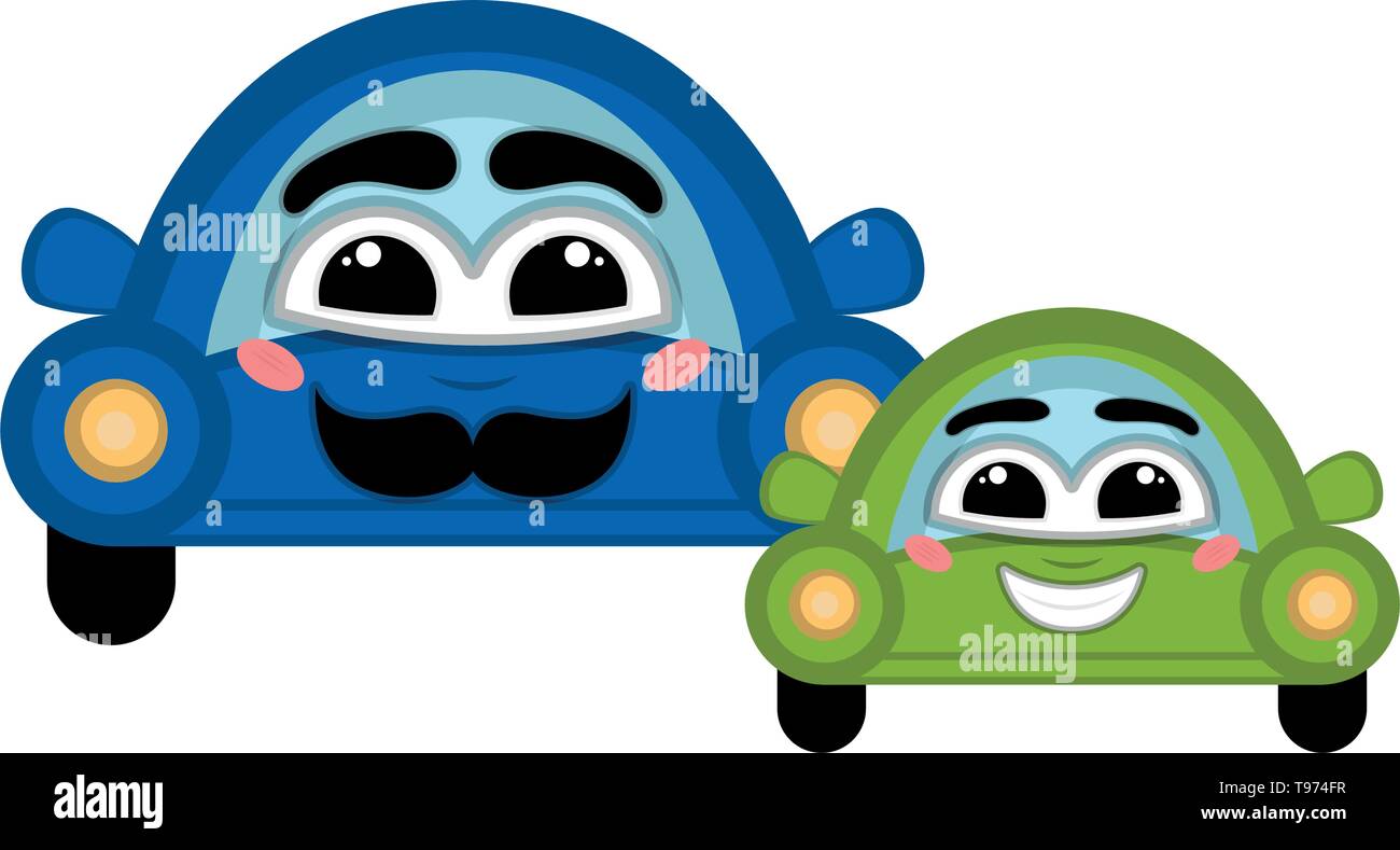 Pair of happy cars with a smile Stock Vector Image & Art - Alamy