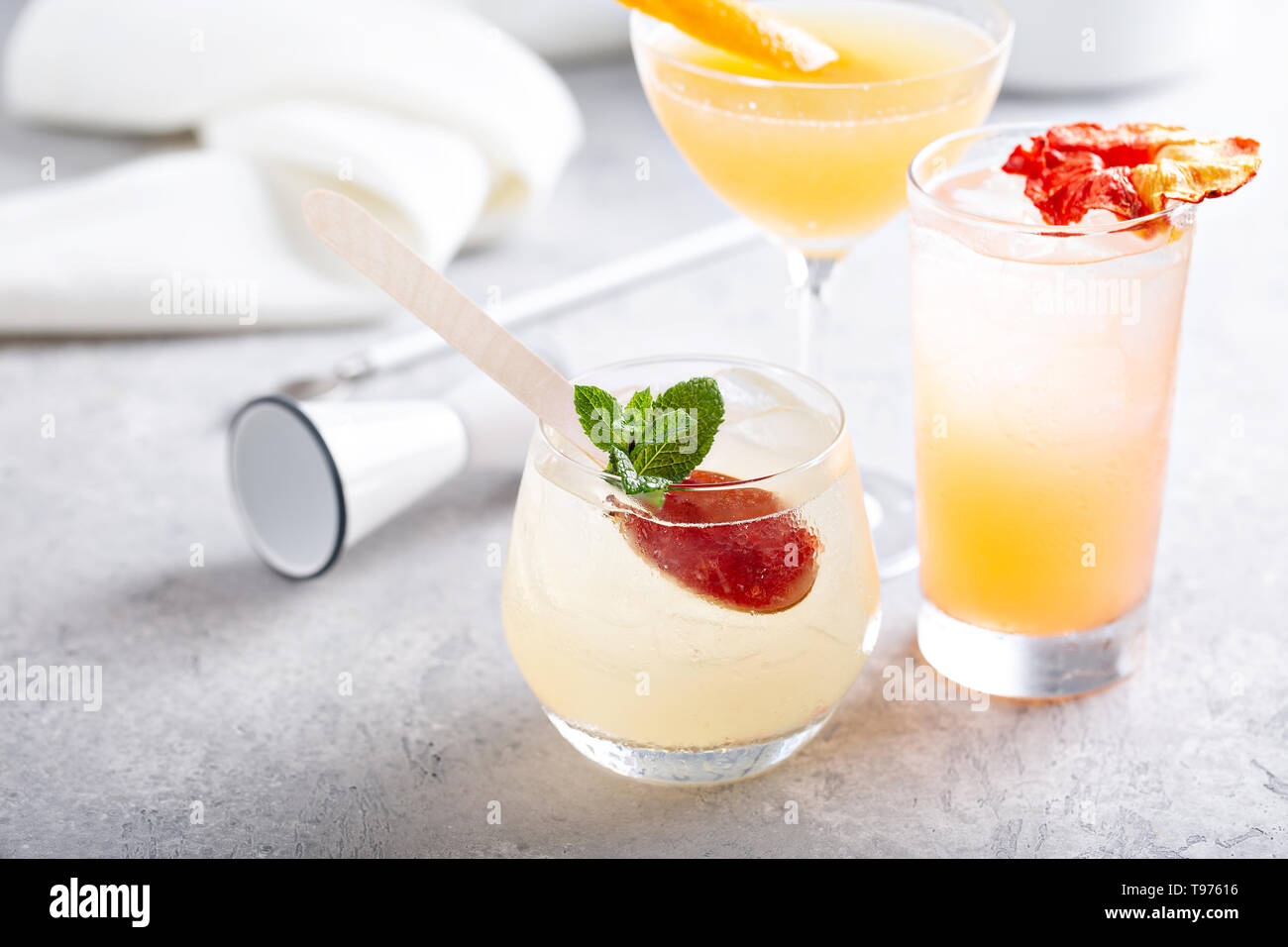 Variety of coctails Stock Photo - Alamy